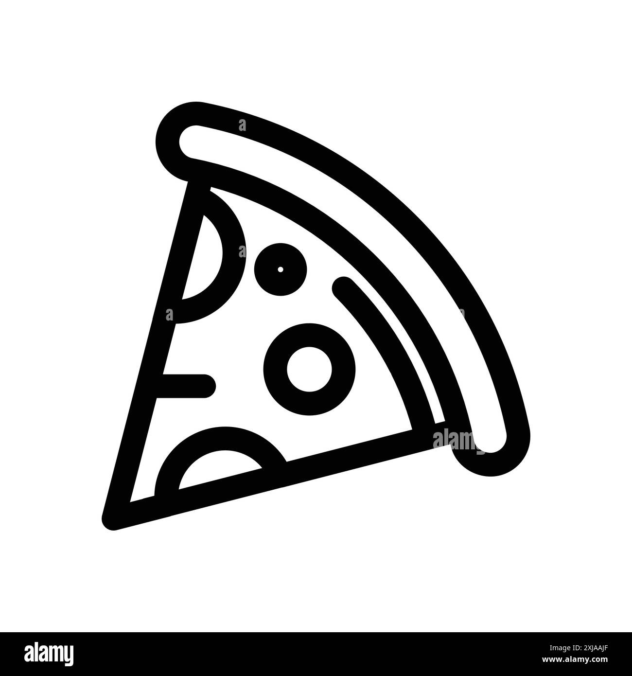 slice of pizza icon set in thin line outline style and linear vector sign Stock Vector Image ...