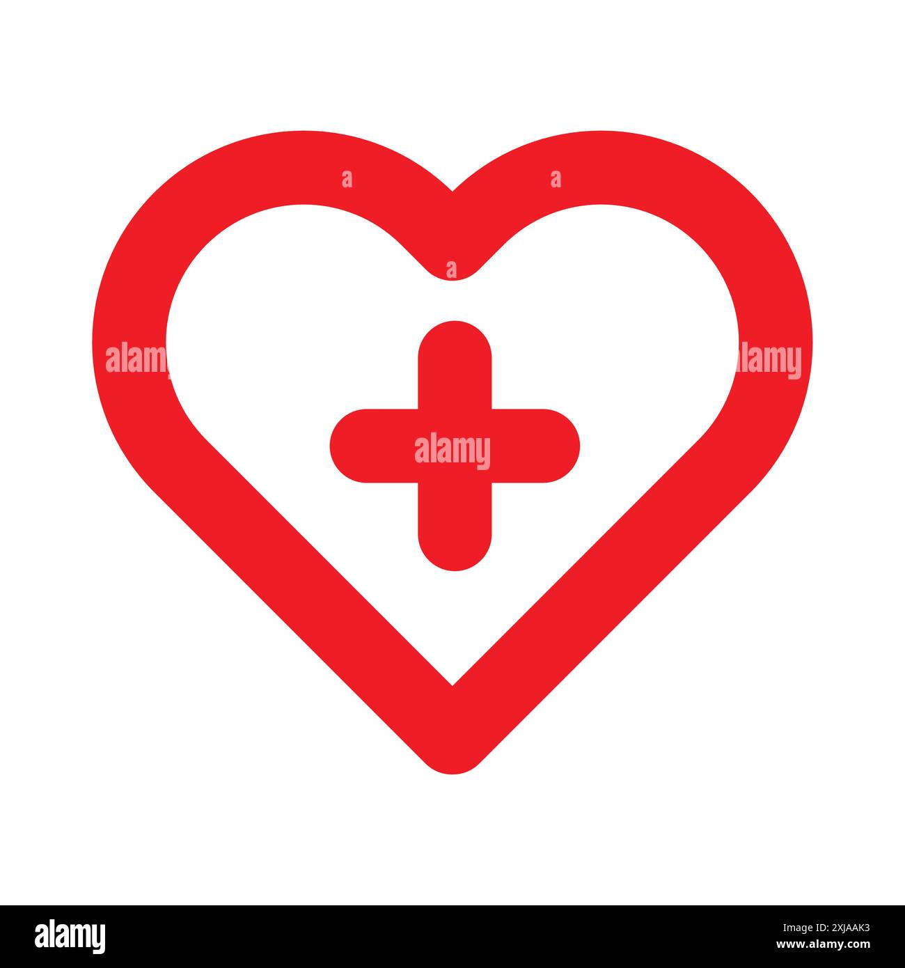 Heart plus icon set in thin line outline style and linear vector sign Stock Vector Image & Art ...