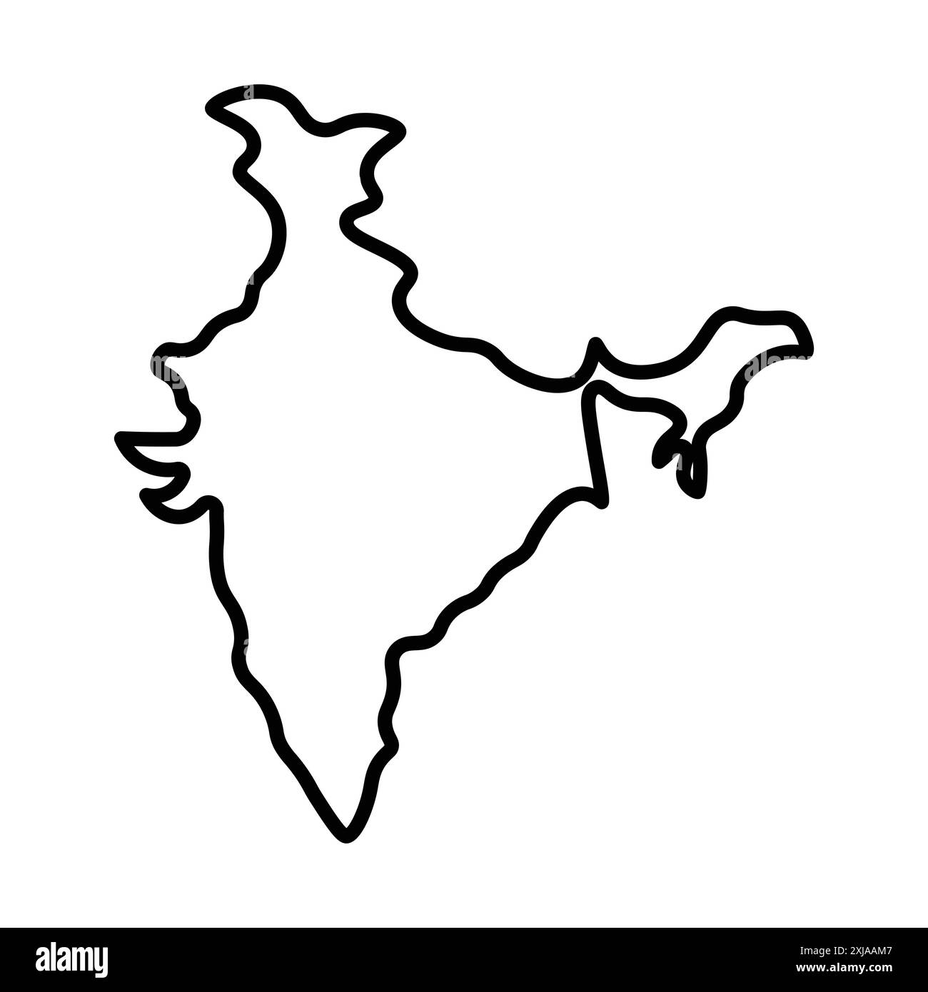 Indian Map Icon Set In Thin Line Outline Style And Linear Vector Sign Stock Vector Image And Art