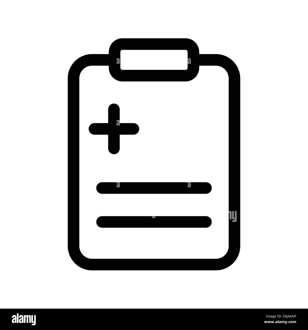 medical clipboard form icon set in thin line outline style and linear ...