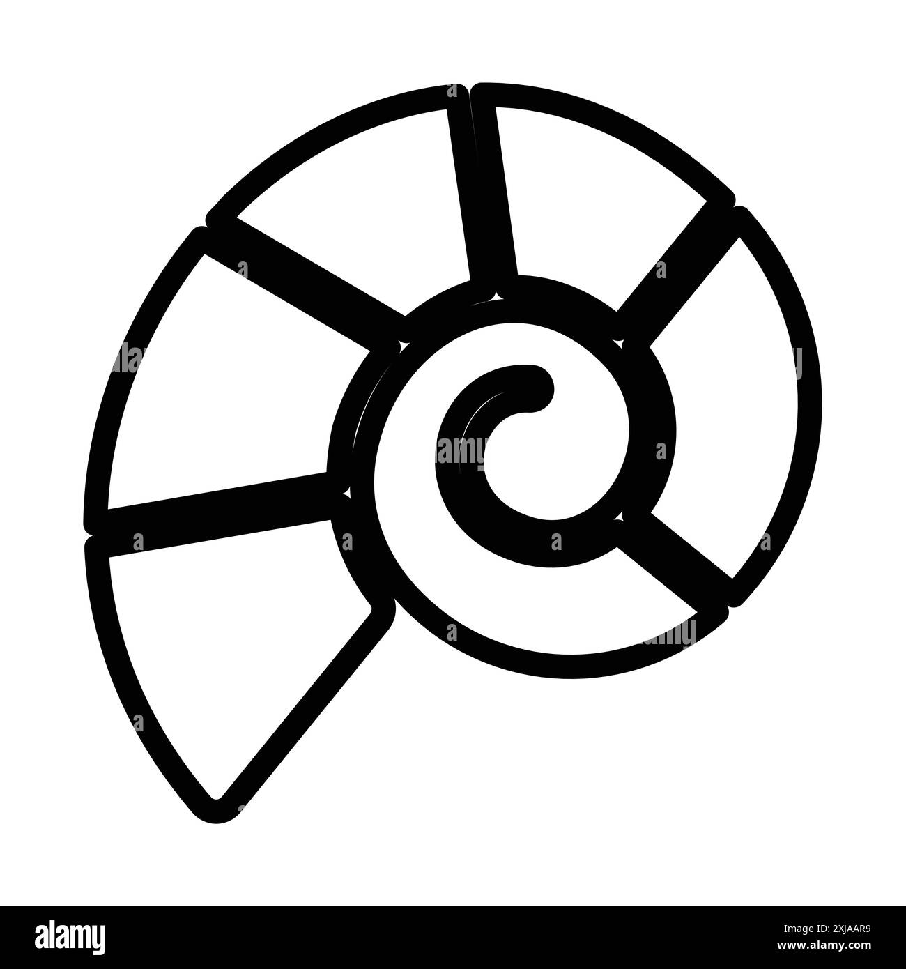 rounded shell icon set in thin line outline style and linear vector sign Stock Vector Image ...