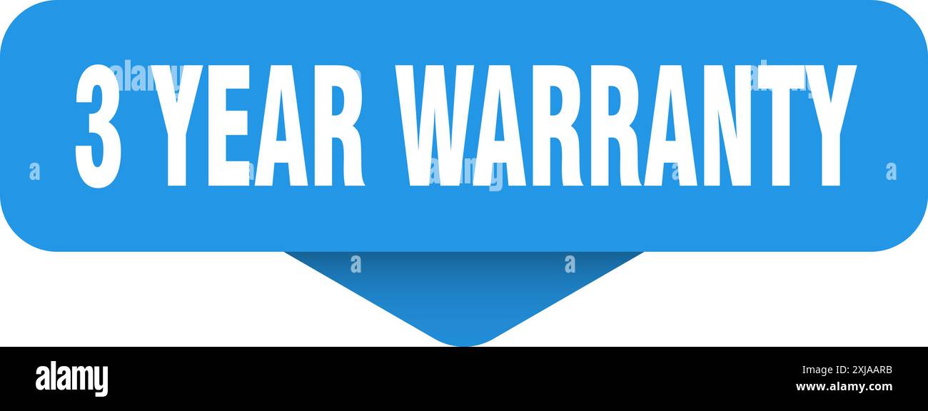 3 year warranty sticker. 3 year warranty sign on transparent background ...