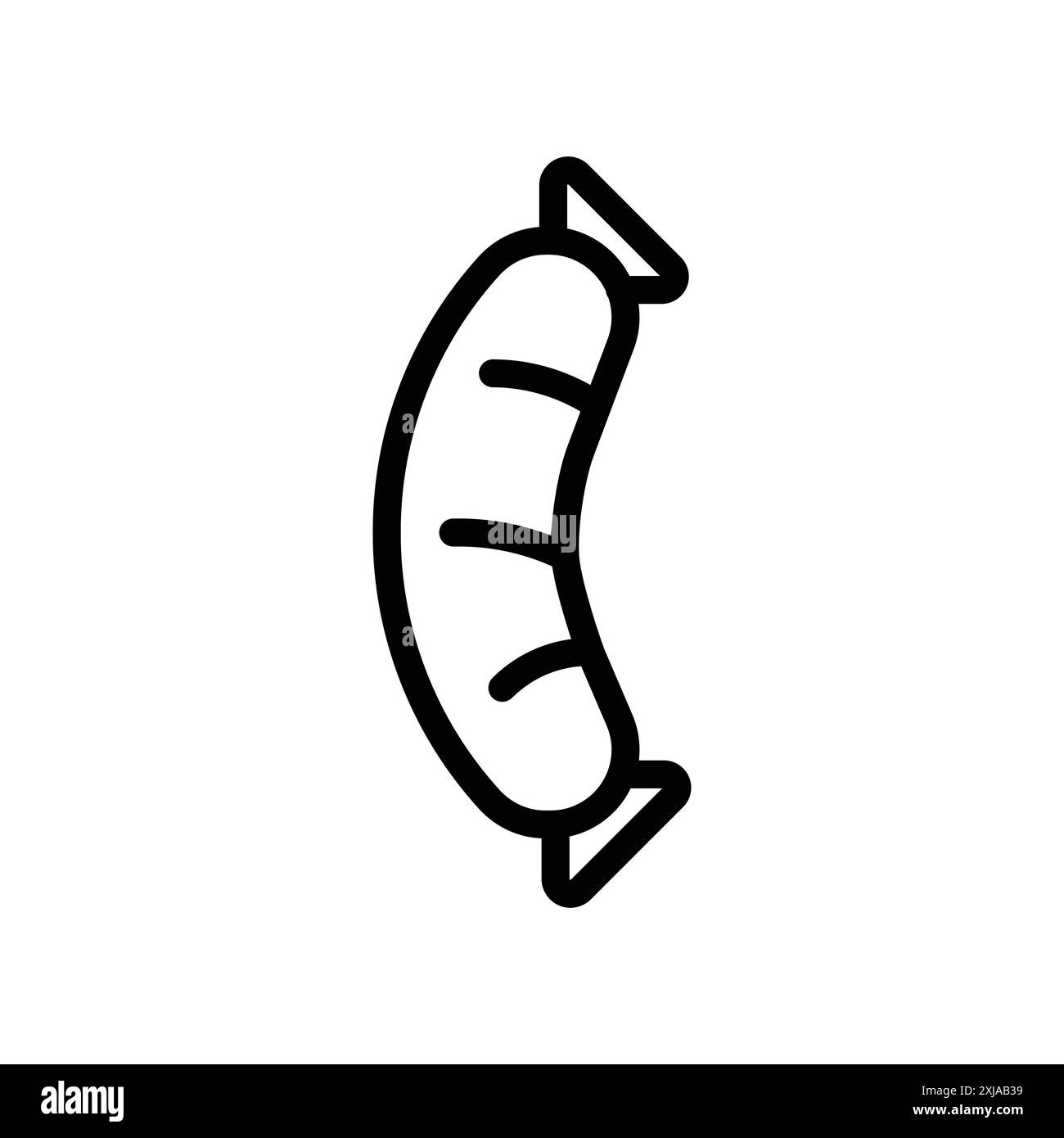 Sausages Icon Set In Thin Line Outline Style And Linear Vector Sign