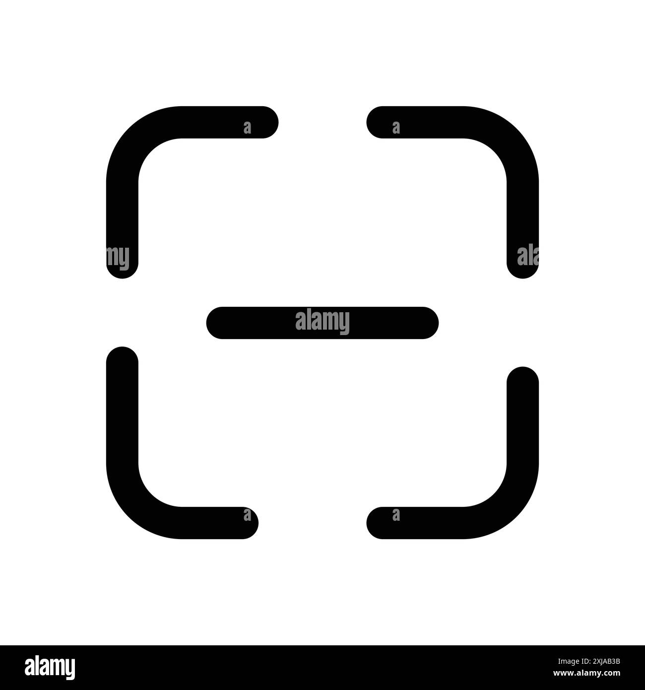 scan button icon set in thin line outline style and linear vector sign Stock Vector Image & Art ...