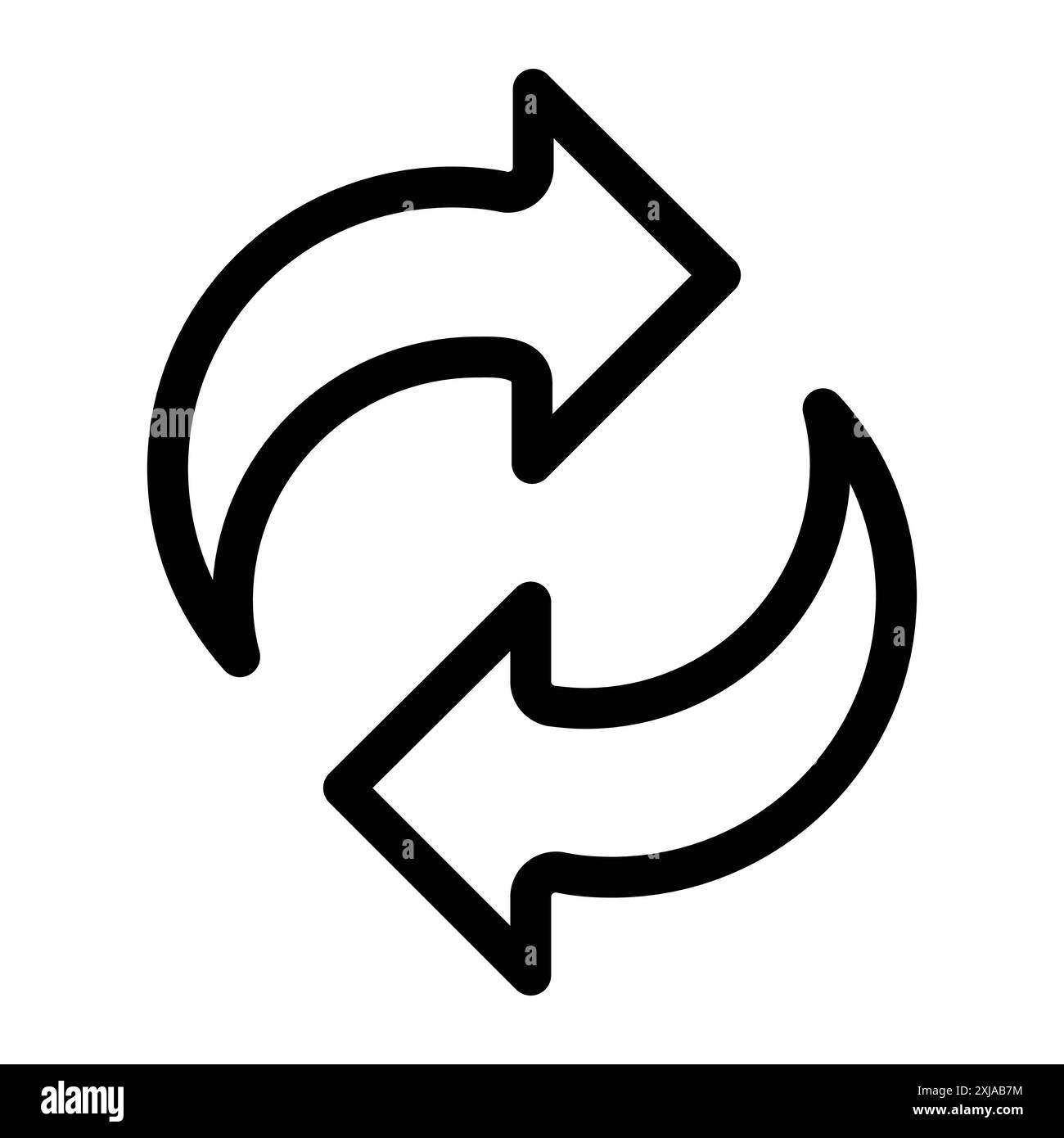 Refresh icon set in thin line outline style and linear vector sign Stock Vector Image & Art - Alamy