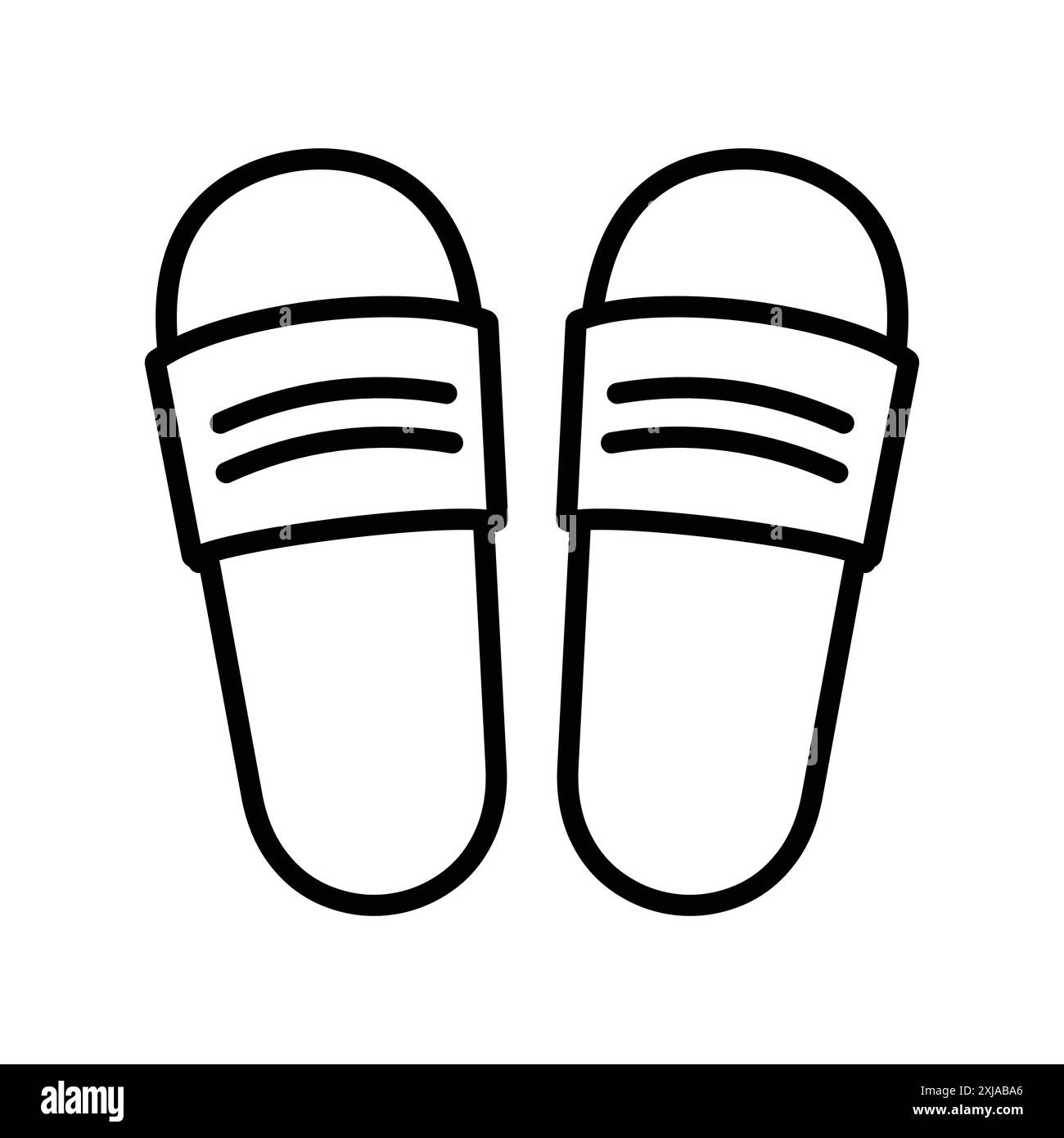 Slippers icon set in thin line outline style and linear vector sign Stock Vector Image & Art - Alamy