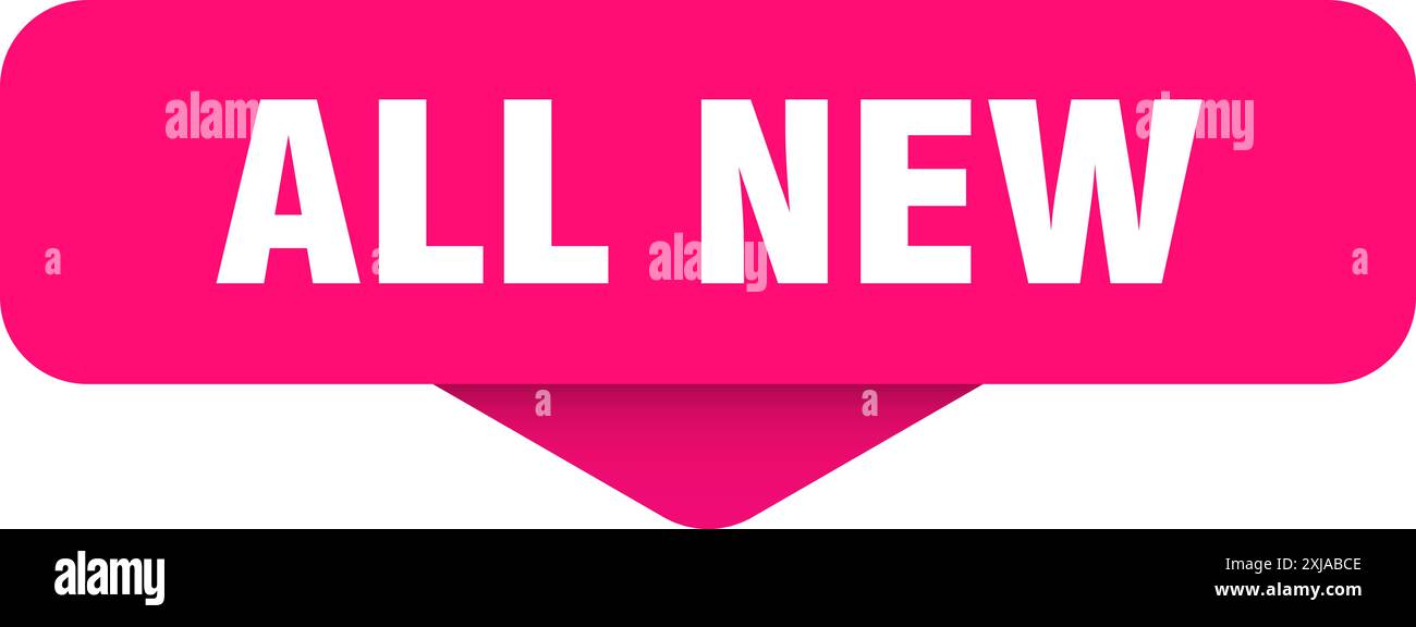 all new sticker. all new sign on transparent background. rectangular ...