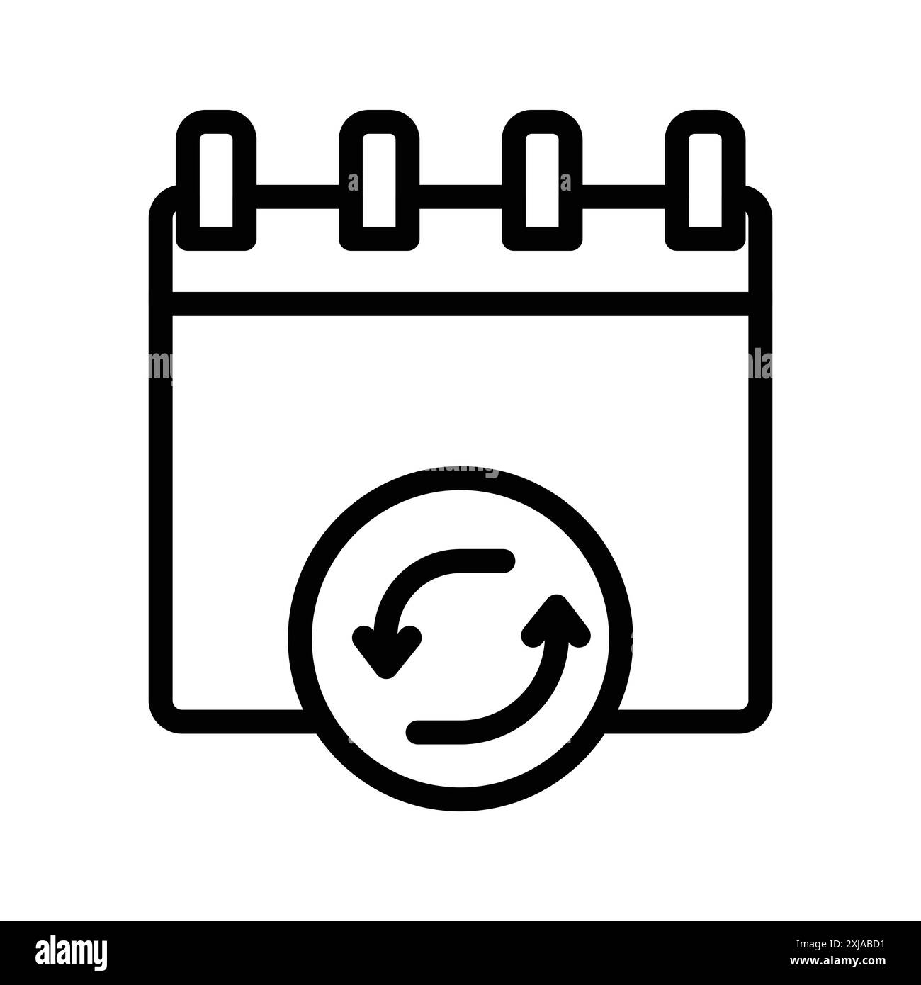 Update Calendar icon set in thin line outline style and linear vector sign Stock Vector Image ...