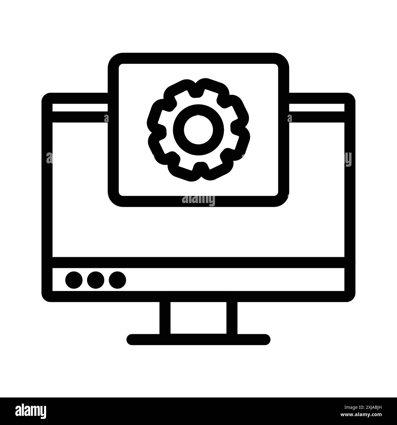 Web development icon set in thin line outline style and linear vector sign Stock Vector Image ...