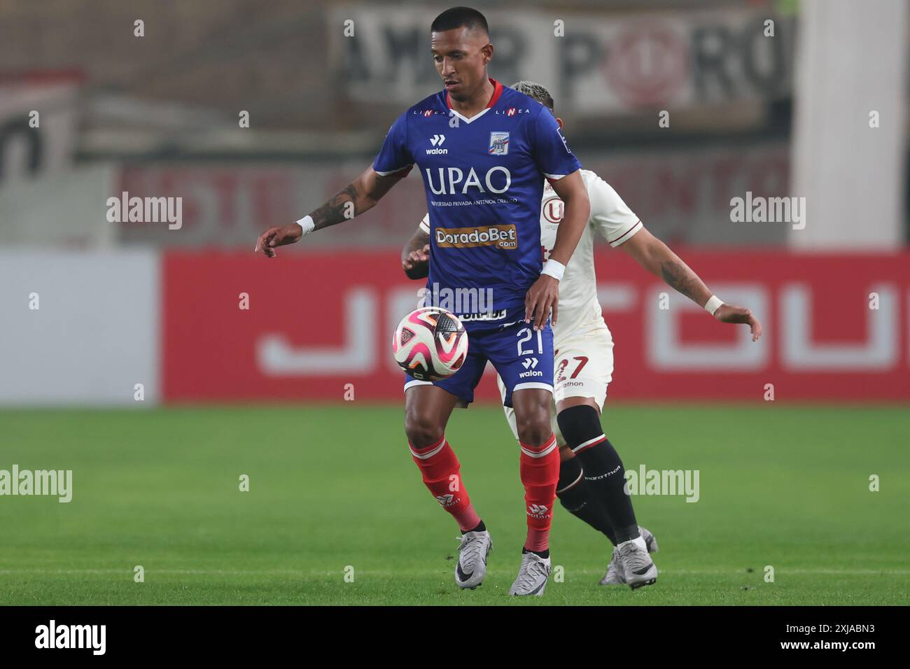 Lima, Peru. 14th July, 2024. Jhonny Vidales of Carlos A. Mannucciduring ...