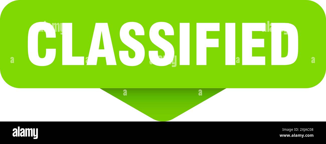 classified sticker. classified sign on transparent background ...