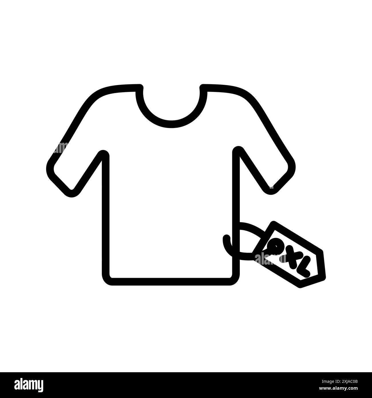 Xl Shirt Size Icon Set In Thin Line Outline Style And Linear Vector Sign Stock Vector Image
