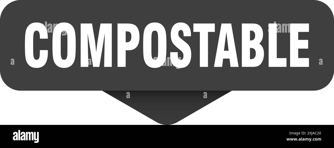compostable sticker. compostable sign on transparent background ...