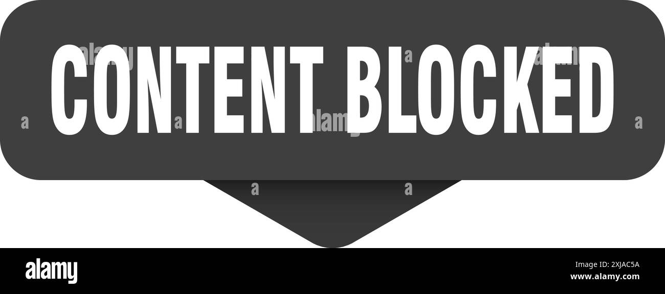 content blocked sticker. content blocked sign on transparent background ...