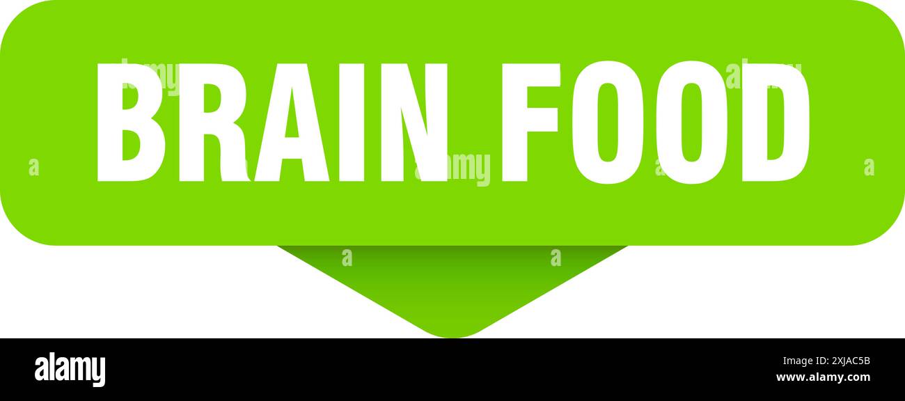 brain food sticker. brain food sign on transparent background ...