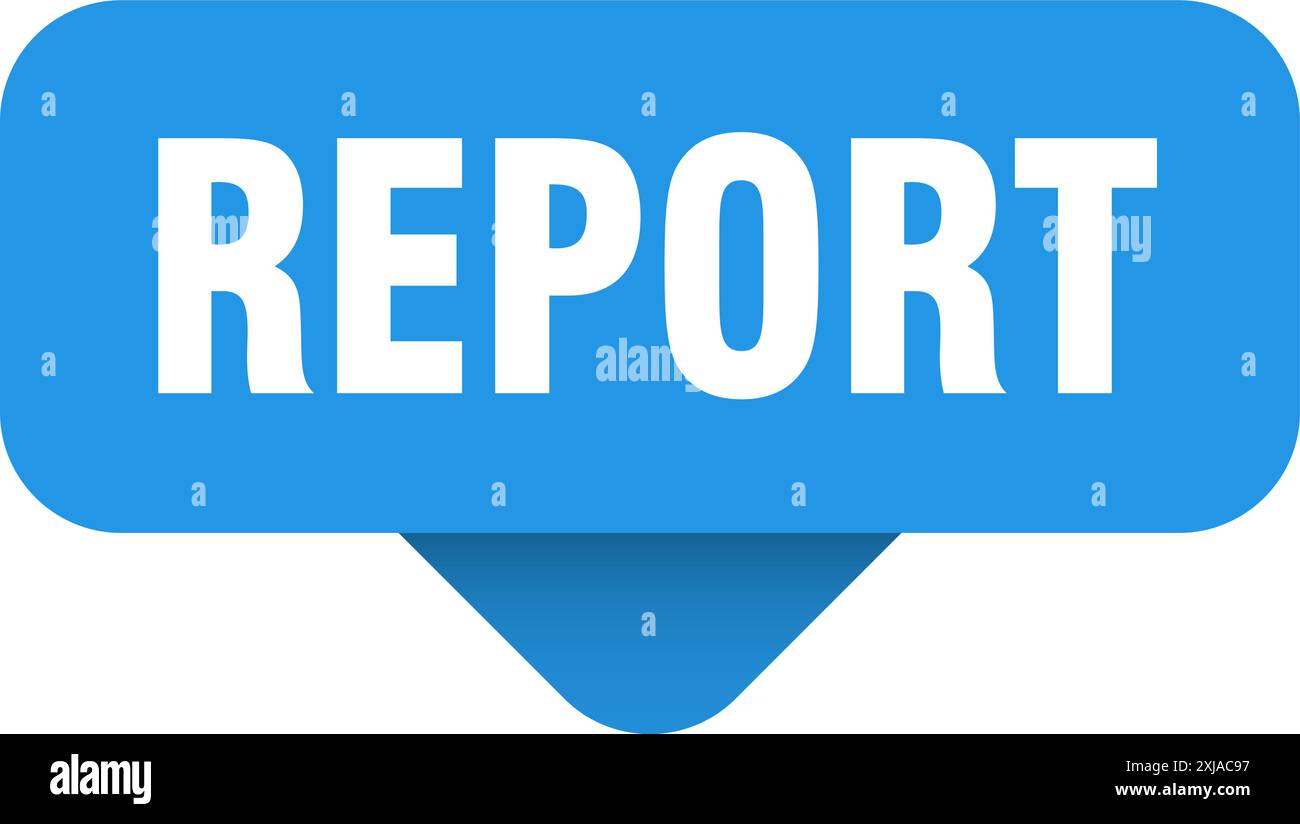 report sticker. report sign on transparent background. rectangular ...