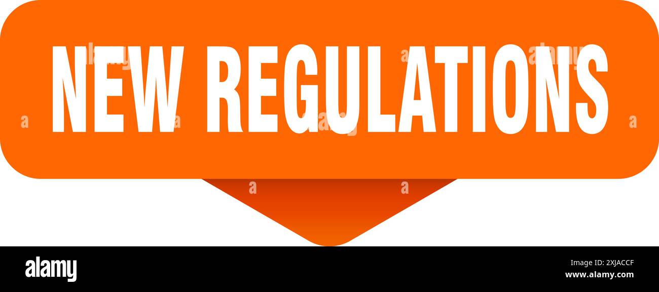 new regulations sticker. new regulations sign on transparent background ...