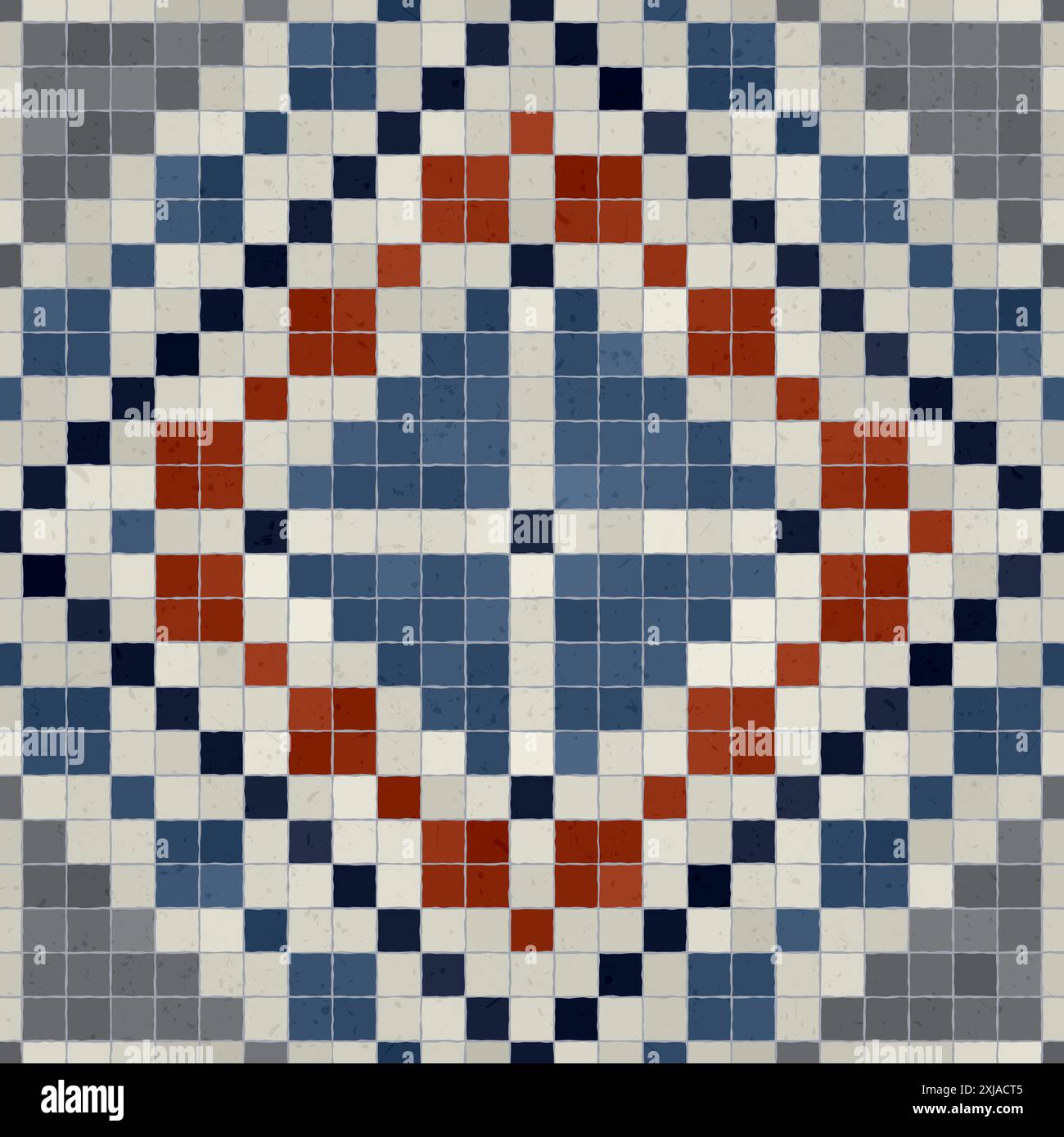 Mosaic tiles background, seamless vector pattern Stock Vector Image ...