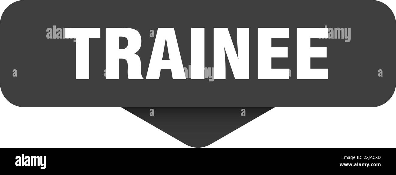 trainee sticker. trainee sign on transparent background. rectangular ...