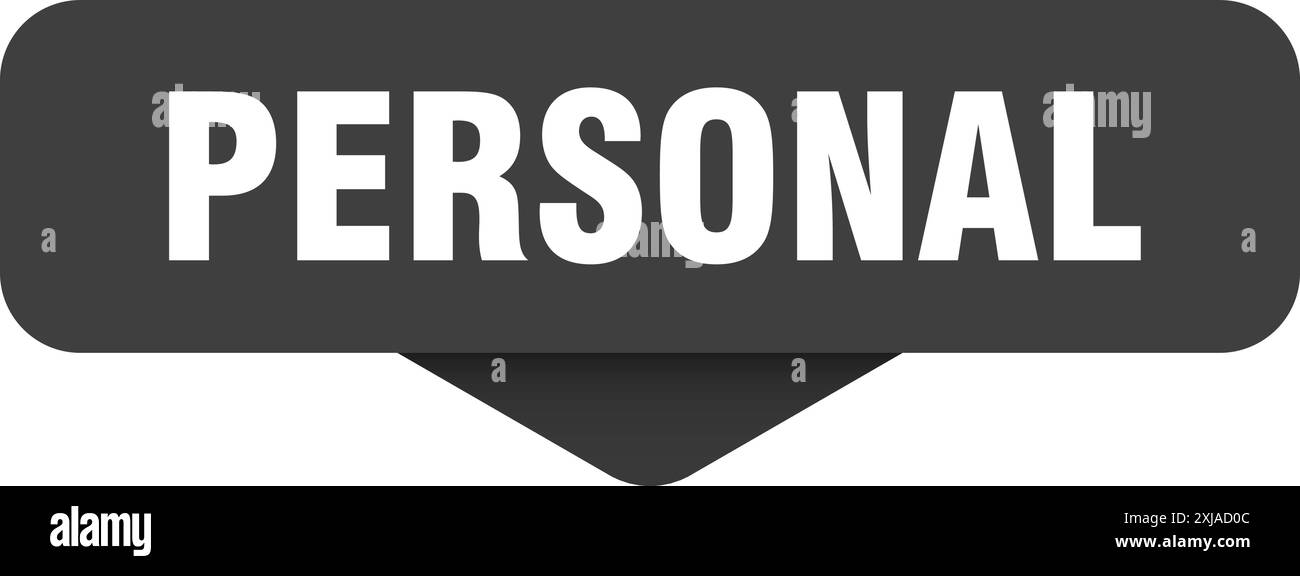 personal sticker. personal sign on transparent background. rectangular ...