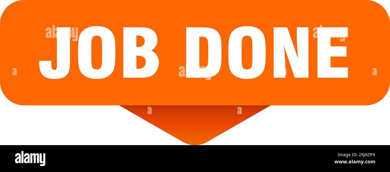 job done sticker. job done sign on transparent background. rectangular ...