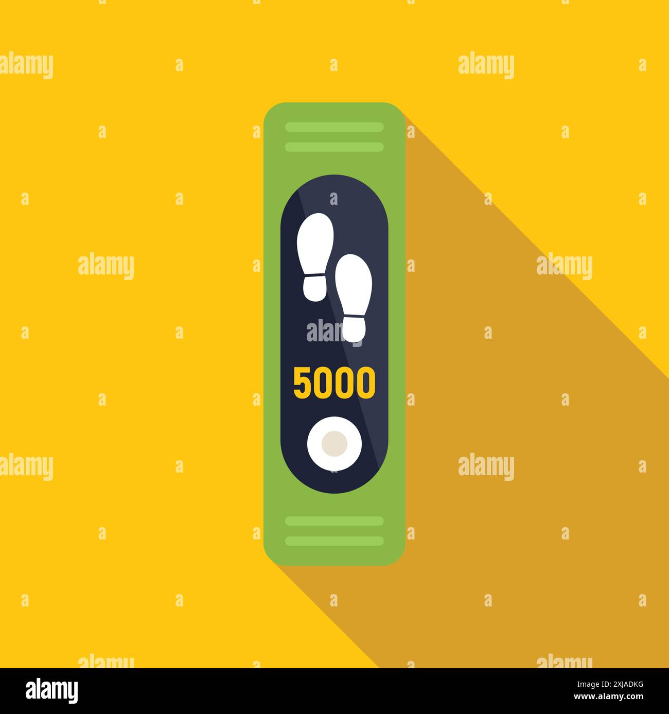 Fitness tracker showing steps walking distance app icon in flat style ...