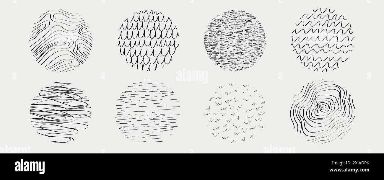 Geometric doodle pencil stripes, hand drawn sletch hatch lines. Quirky ...