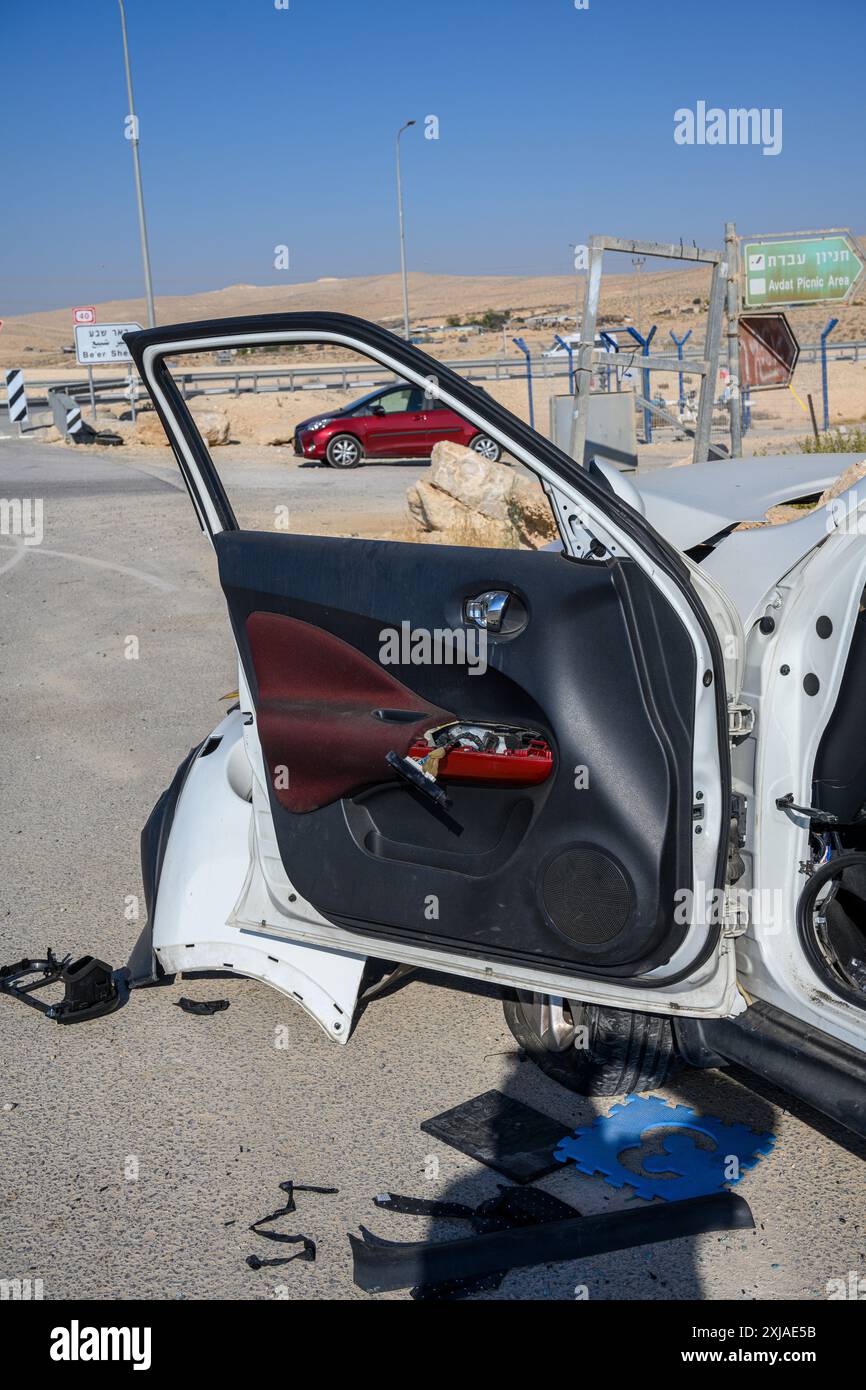Abandoned car stripped of most parts after being left on the side of ...
