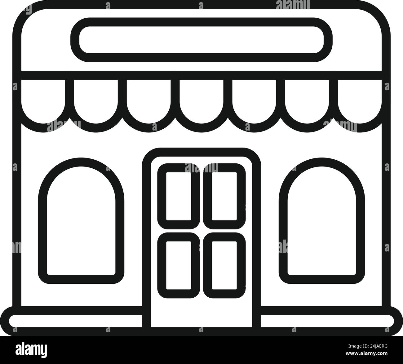 Simple and recognizable storefront icon representing small businesses ...