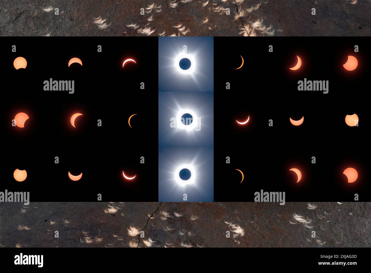 Composite of Total Solar Eclipse April 8, 2024 near Little Rock ...