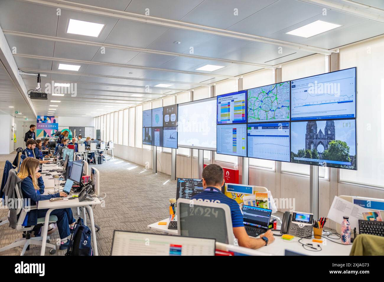 Paris, France. 17th July, 2024. Staff work at MOC (Main Operation ...