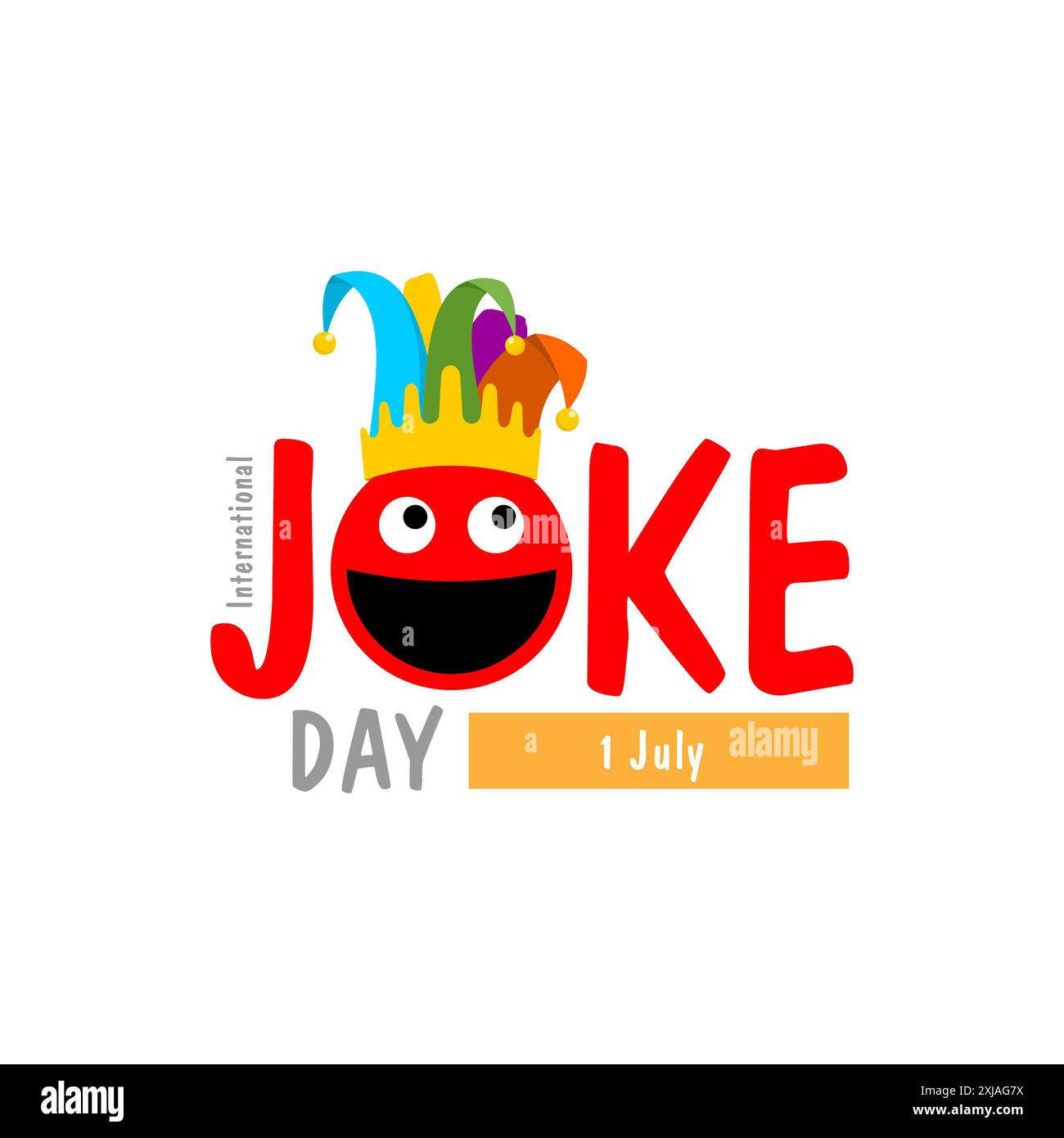 International Joke Day Creative Logo Typography Lettering Vector ...