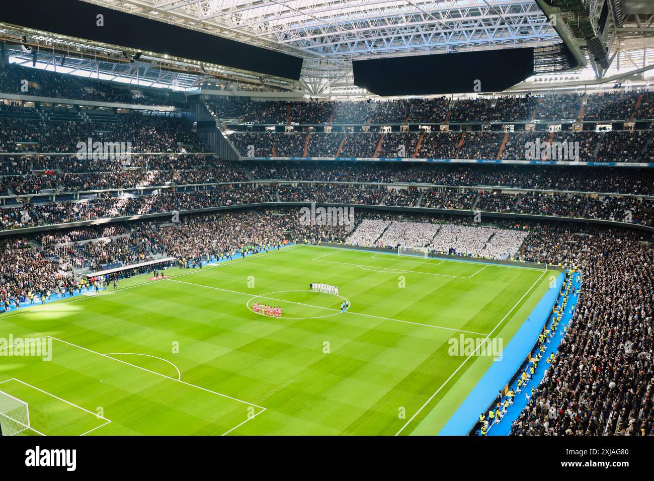 A full Santiago Bernabeu stadium interior during a La Liga match Real ...