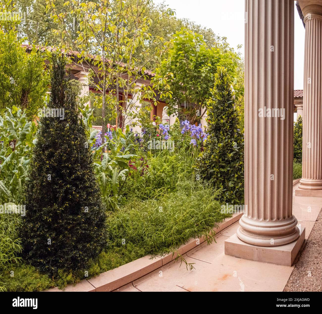 The Newt's Roman Garden at the Chelsea Flower Show in London, UK Stock ...
