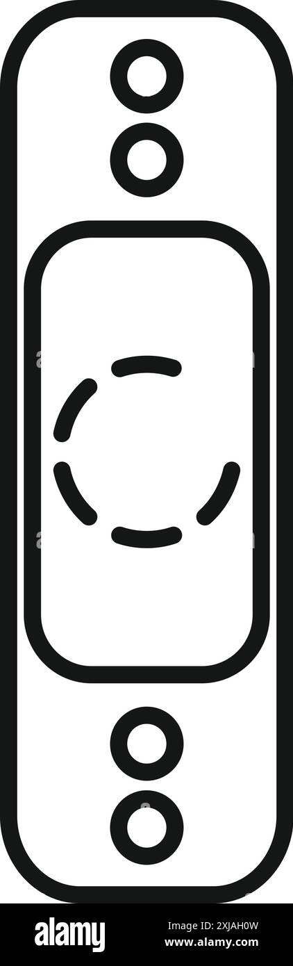 Line icon of a fitness tracker showing exercise progress on its screen ...