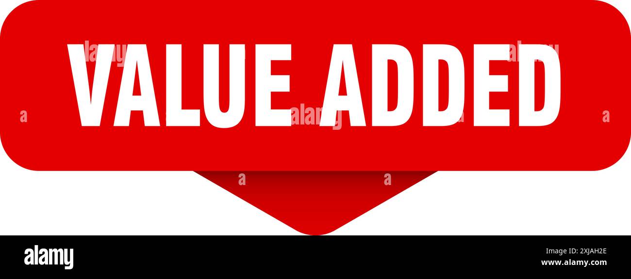 value added sticker. value added sign on transparent background ...