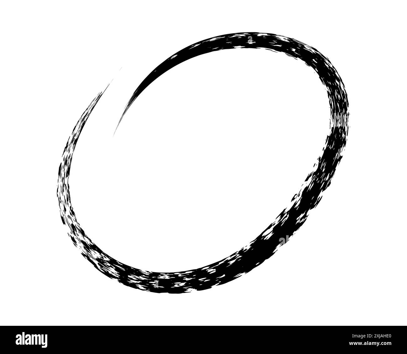 chalked circle frame grunge oval brush. underline and strikethrough ...