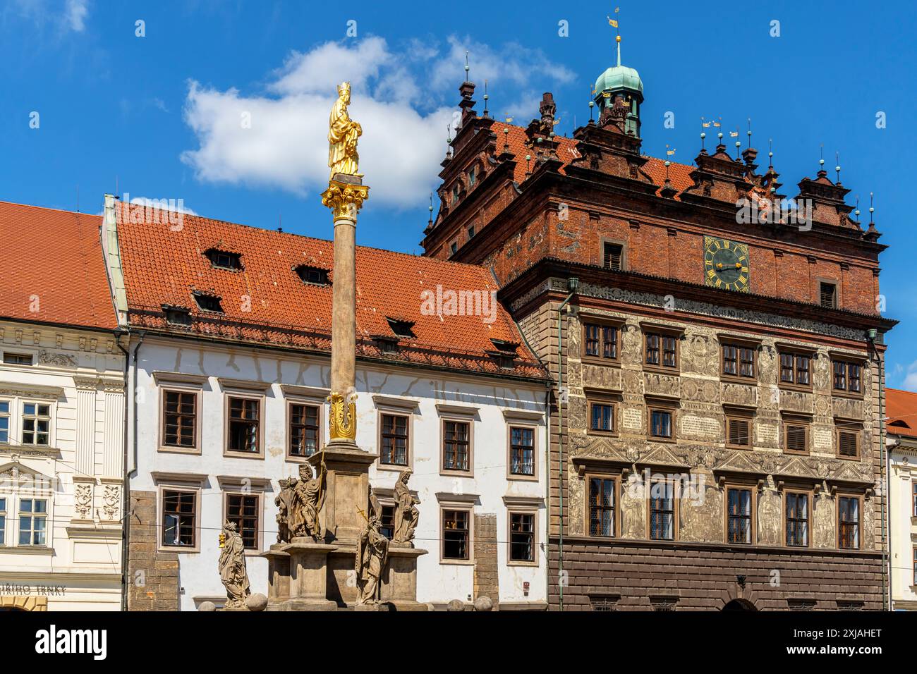 The Municipal Building of Pilsen (Plzen) is located on náměstí ...