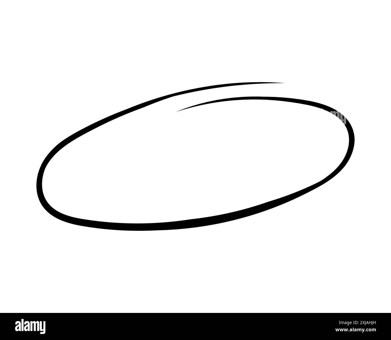 chalked circle frame grunge oval brush. underline and strikethrough ...