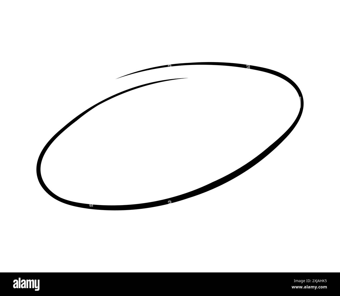 chalked circle frame grunge oval brush. underline and strikethrough ...