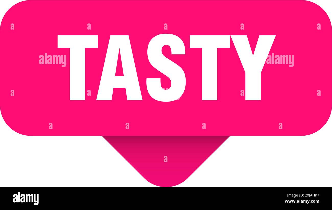 tasty sticker. tasty sign on transparent background. rectangular button ...