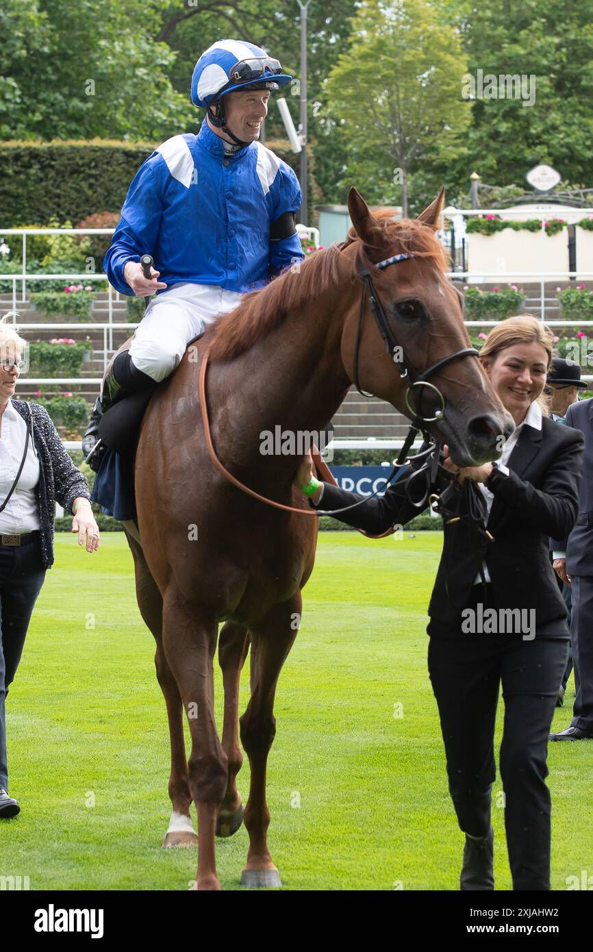Ascot, UK. 12th July, 2024. Horse Ya Hafhd ridden by jockey Jack ...