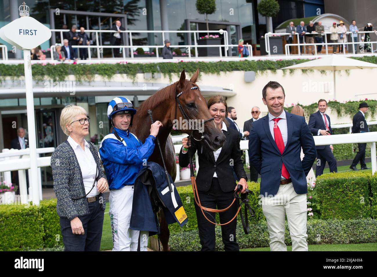 Ascot, UK. 12th July, 2024. Horse Ya Hafhd ridden by jockey Jack ...