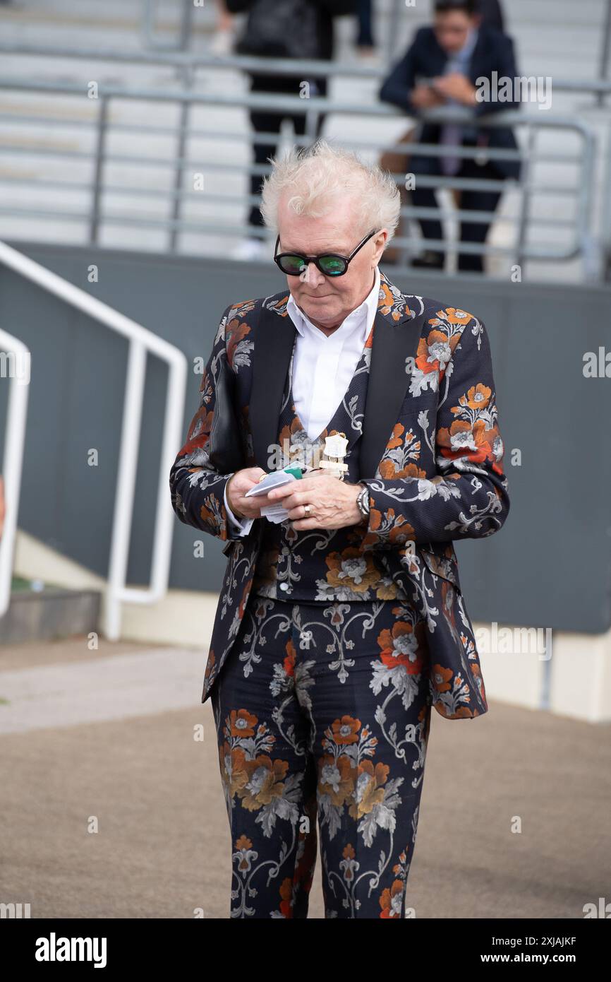 Ascot, UK. 12th July, 2024. Steve Edge enjoying the horse racing at ...