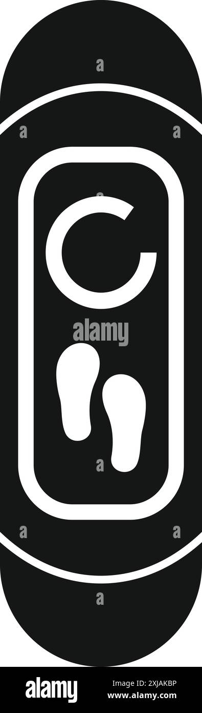 Smart scale measuring body composition icon in simple style on a white ...