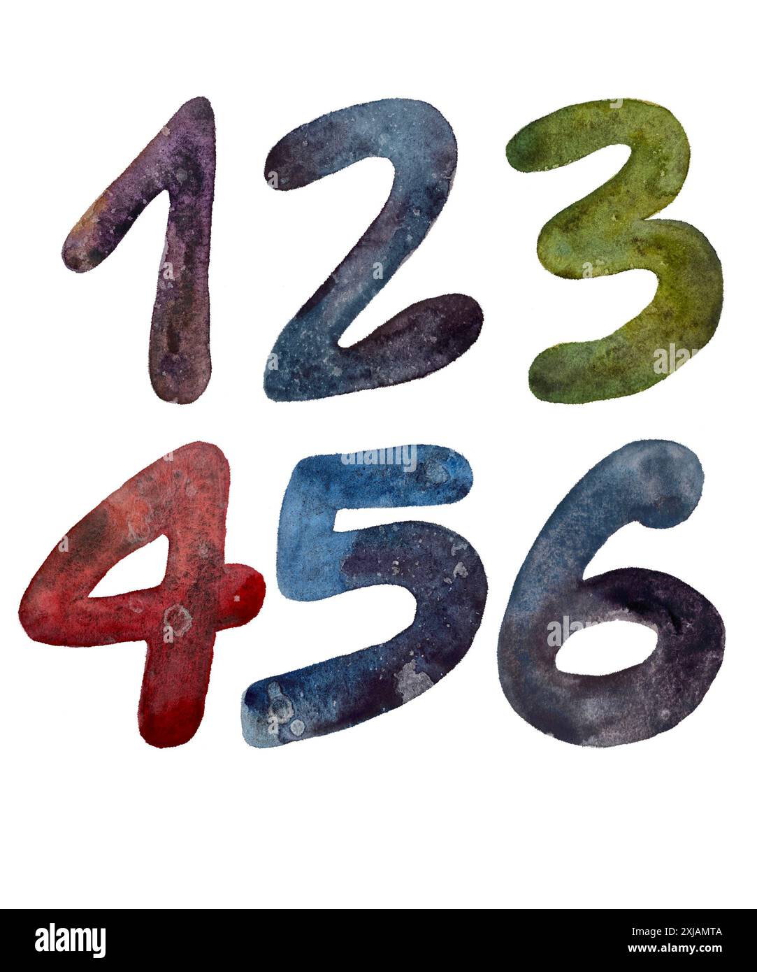 A creative and colorful way to showcase numbers from 1 to 6, suitable ...