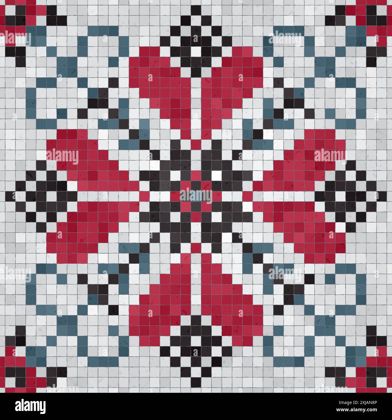 Mosaic tiles background, seamless vector pattern Stock Vector Image ...