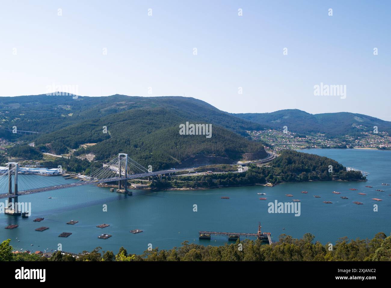 Views of the Rande bridge over the estuary of Vigo (Spain Stock Photo ...