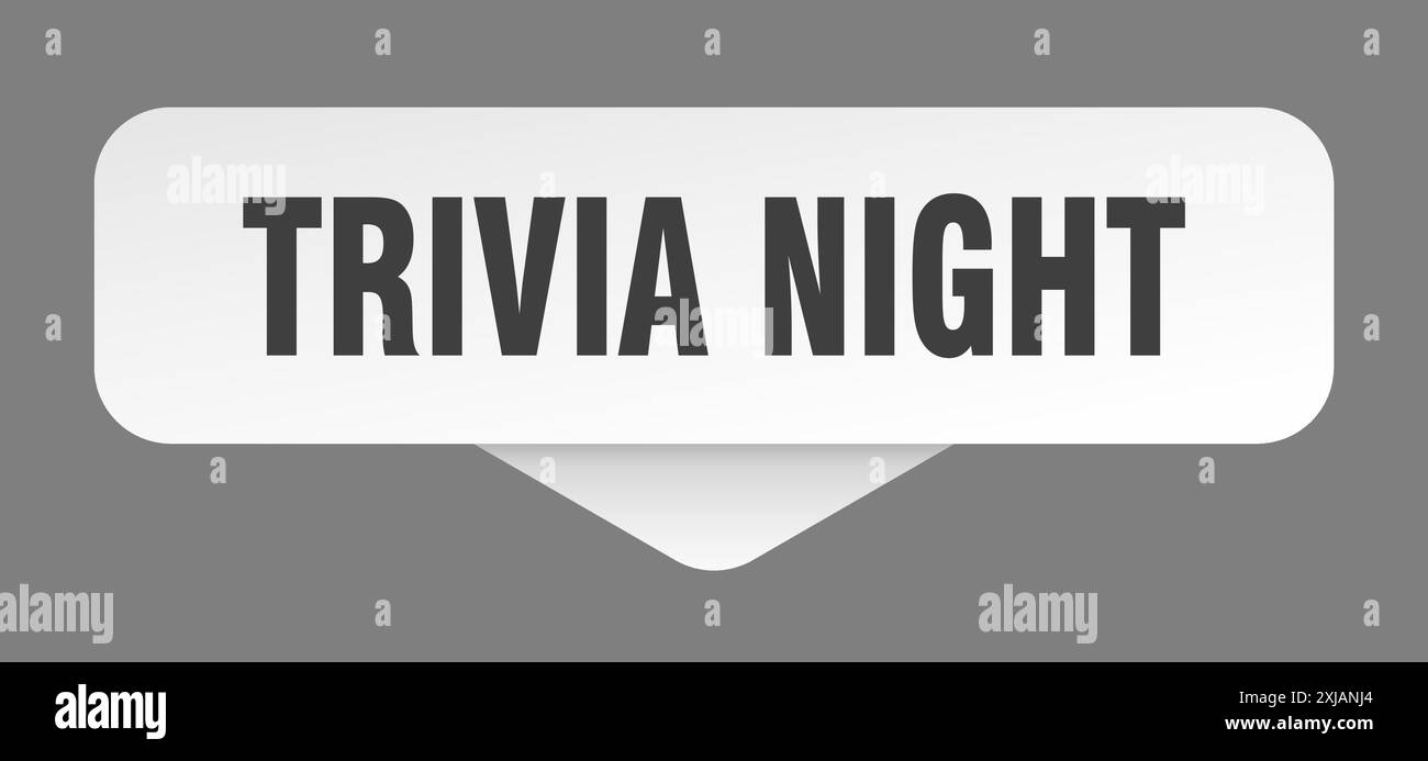 trivia night sticker. trivia night sign isolated on gray background ...