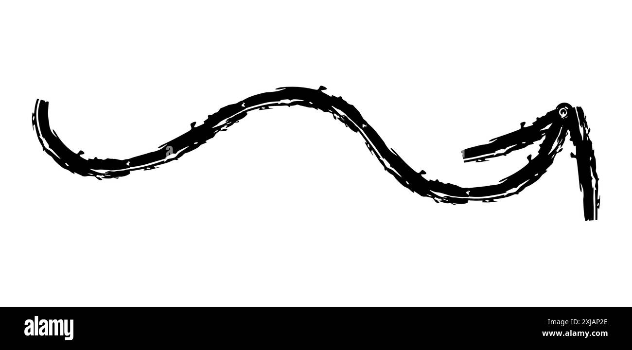 Hand drawn simple arrow drawn with wax crayon, chalk or charcoal ...